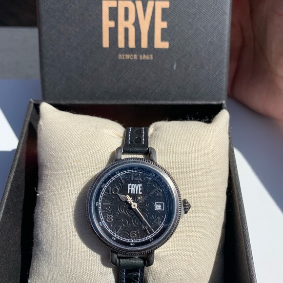 Frye | Accessories | Frye Melissa Stainless Steel Quartz Leather Watch ...